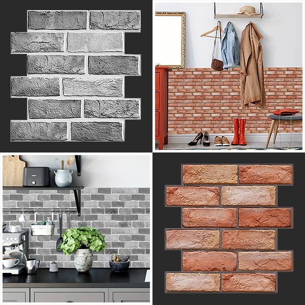 Samolepljiva tapeta sa imitracijom cigle (10 komada) | NYBRICK ...
